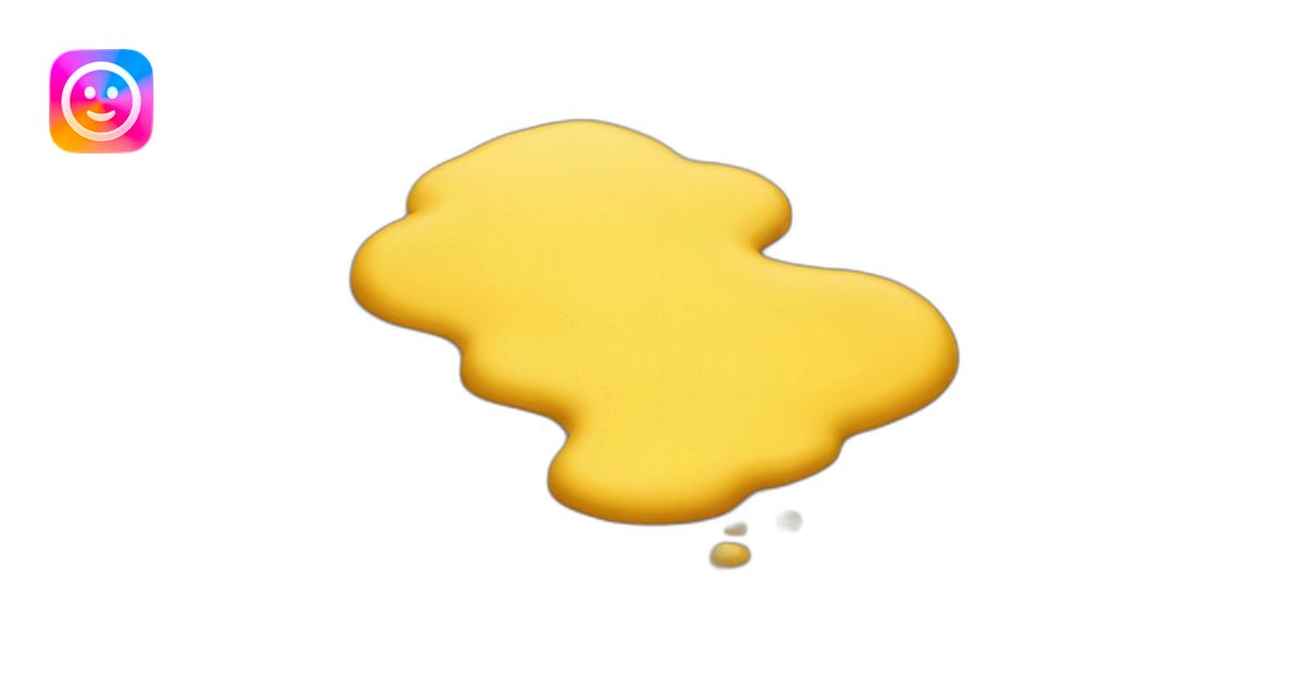 Puddle of yellow mud emoji | AI Emoji Generator