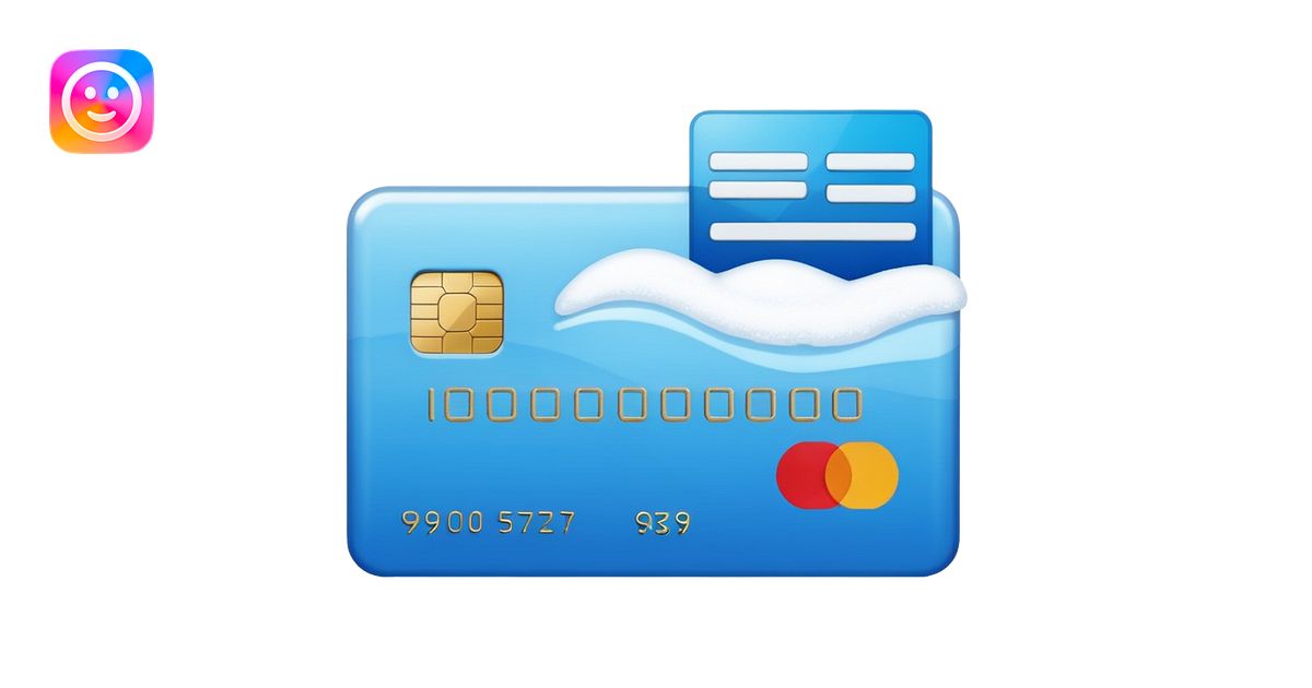small line of snow with credit card emoji | AI Emoji Generator
