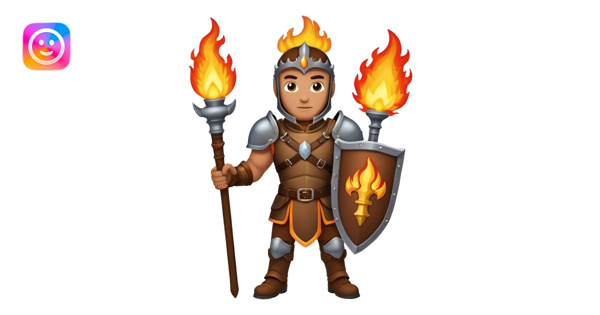Castle Torch Guard emoji | AI Emoji Generator
