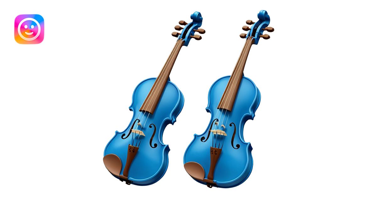 blue violins emoji | AI Emoji Generator
