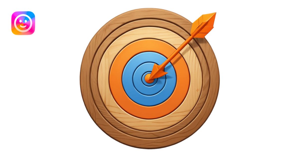 blue target with orange arrow in the center emoji | AI Emoji Generator