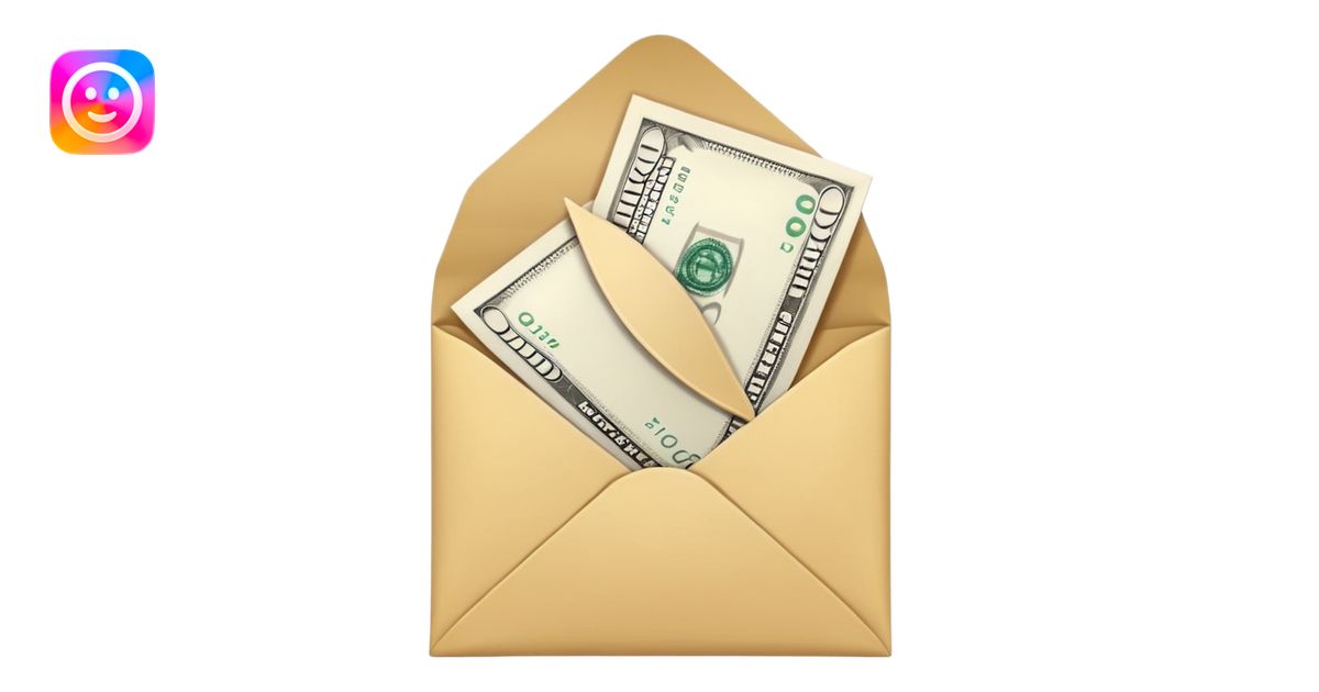 Salary enclosed in an envelope emoji | AI Emoji Generator