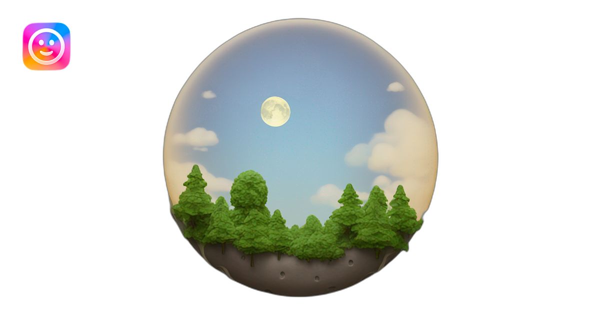 cheese moon over forest emoji | AI Emoji Generator