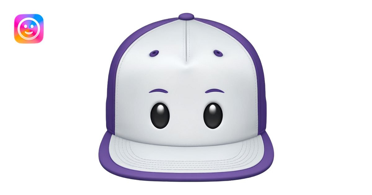 white cap with letters OAO emoji | AI Emoji Generator