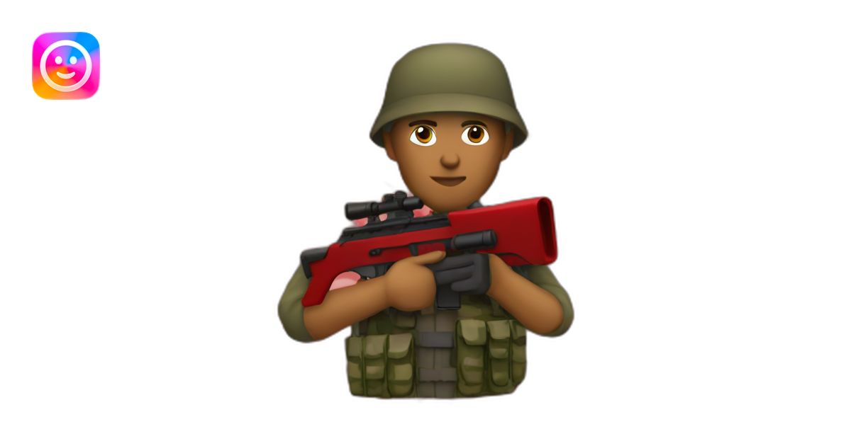 Sniper red camo emoji | AI Emoji Generator