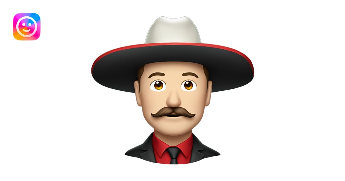 Elon musk eloncho with big mustache and black sombrero mexican hat and ...