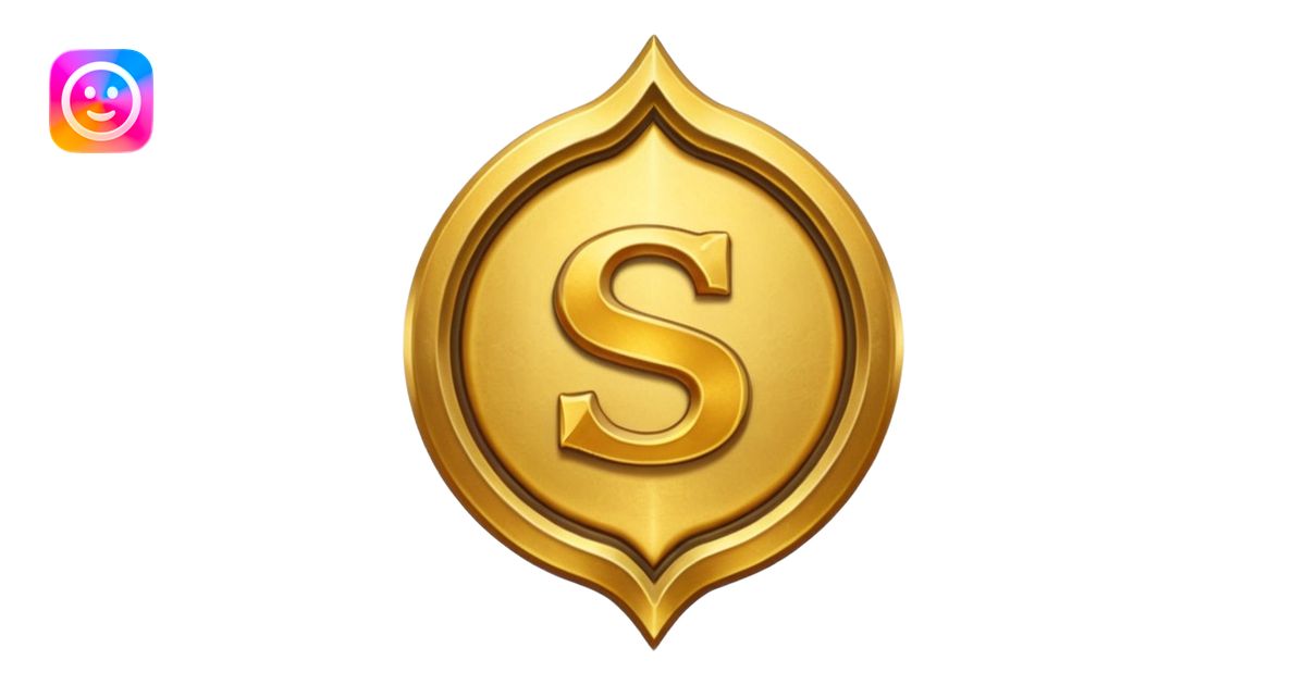 Create a custom emoji badge featuring a stylized, letter “S”. Design it ...
