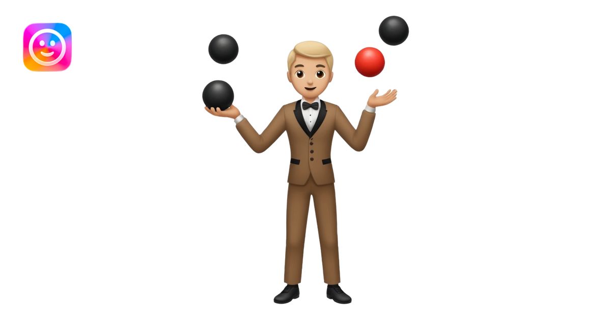 The juggler is tossing two bombs. emoji | AI Emoji Generator