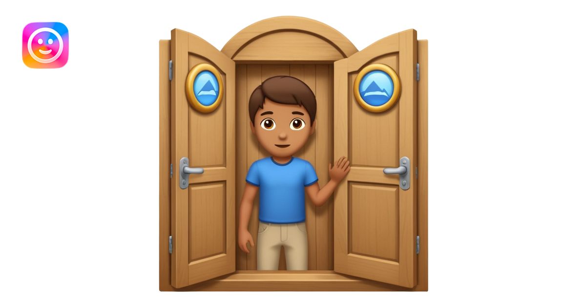 persona abriendo puerta emoji | AI Emoji Generator