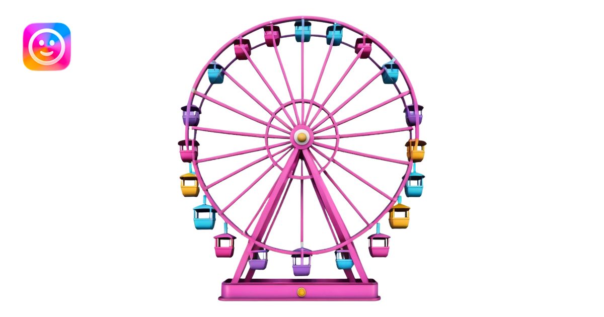 mix pink theme park Ferris wheel emoji | AI Emoji Generator