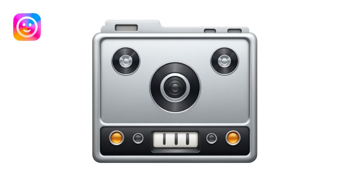 mac os icon physical film 60s recording emoji | AI Emoji Generator