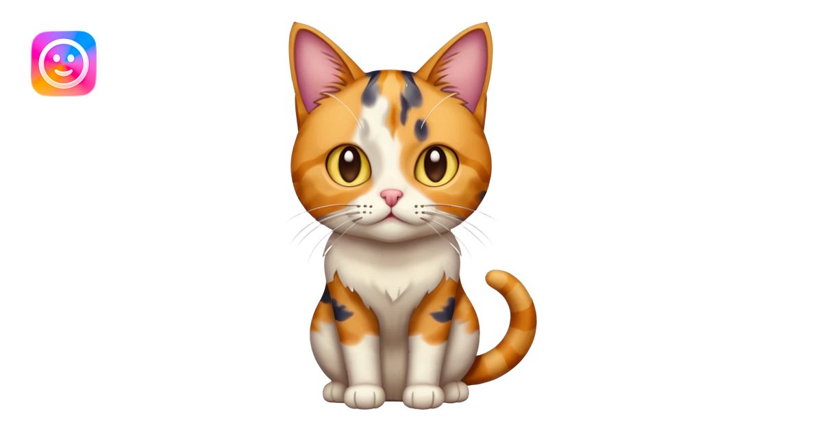 full body colourful calico tabby cat with disproportioned head with an ...