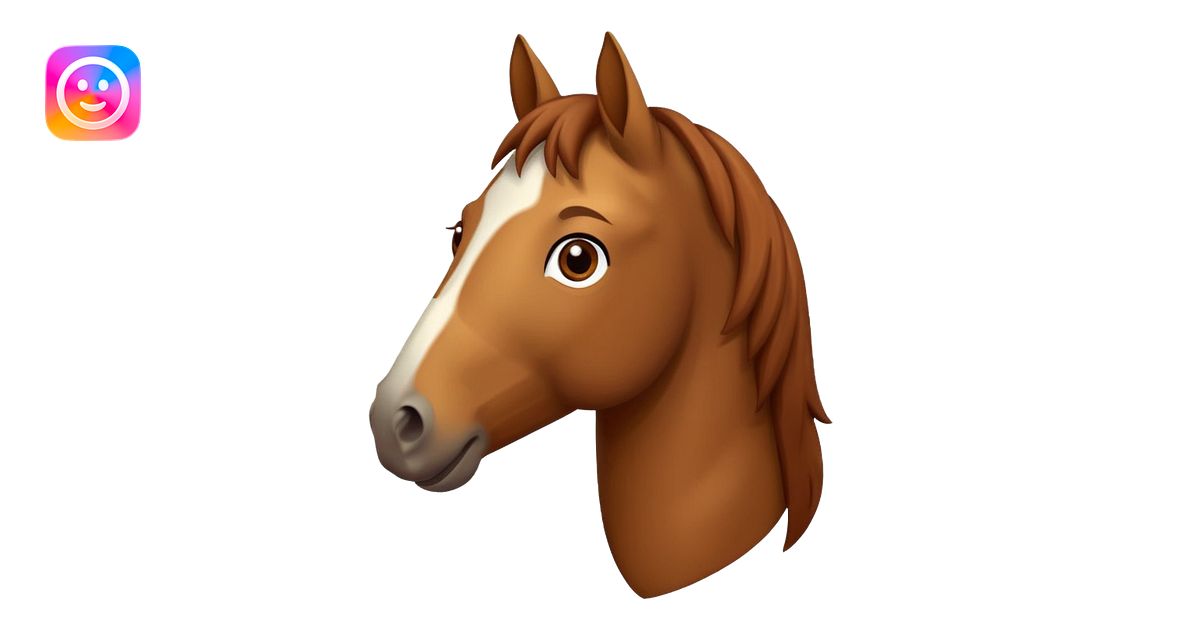 the cartoon horse should be more cartoon, and face front emoji | AI ...