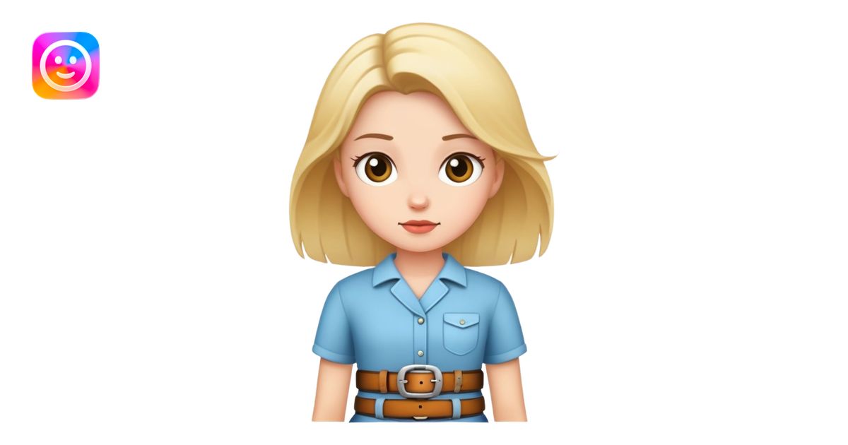 girl with a belt emoji | AI Emoji Generator