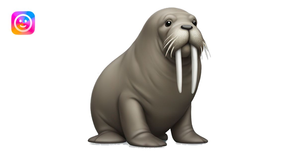 Statue of walrus emoji | AI Emoji Generator