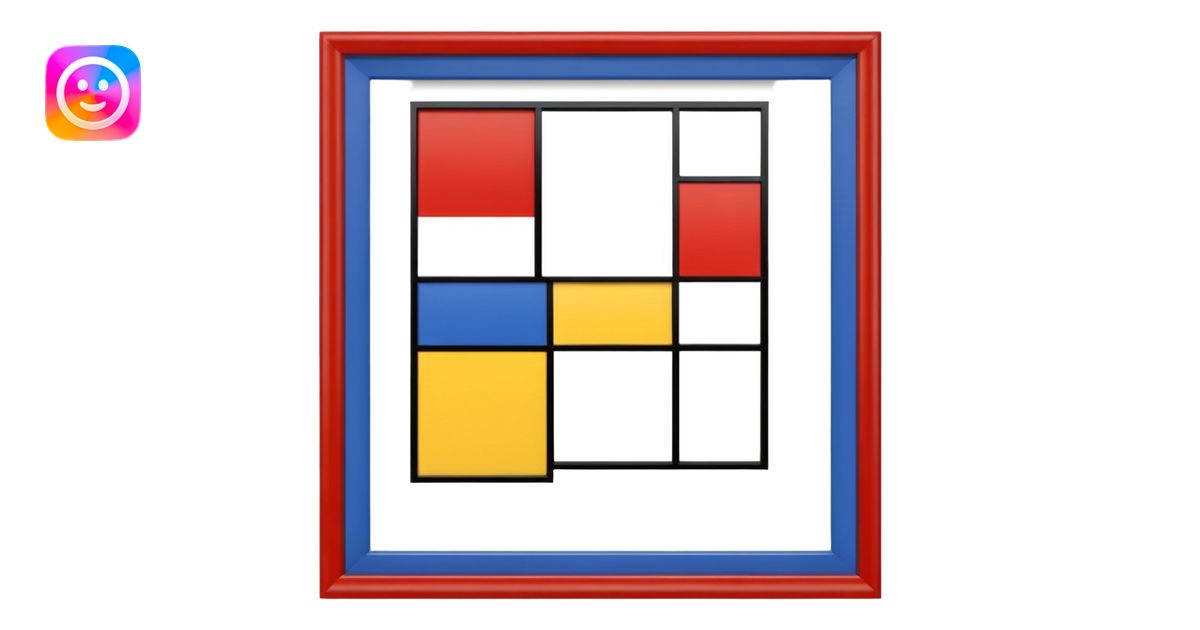 Piet Mondrian, Composition with Red Blue and Yellow painting frame ...