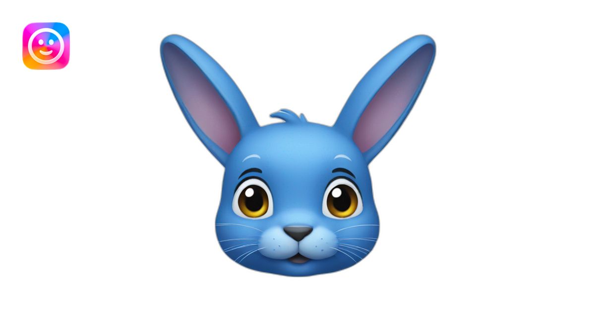 blue rabbit emoji | AI Emoji Generator