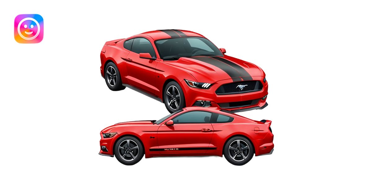 Ford Mustang with center black strip design and in written 309 and in ...