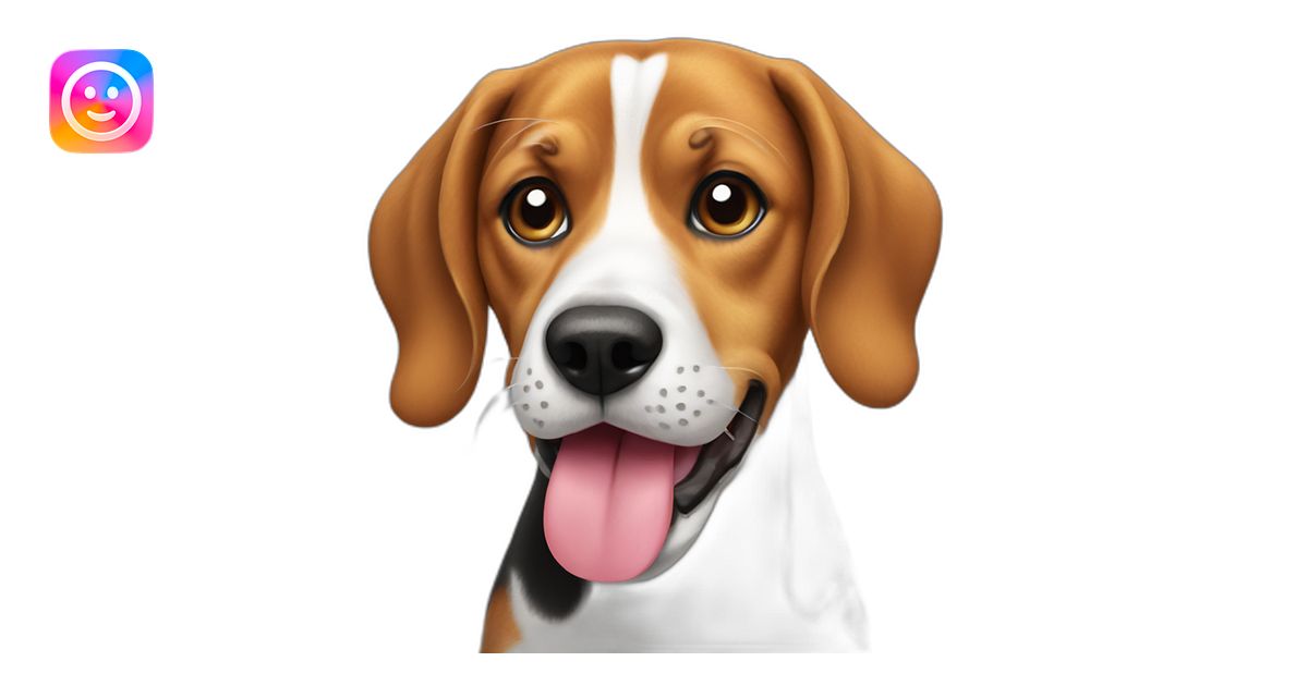 beagle sticking tongue out emoji | AI Emoji Generator