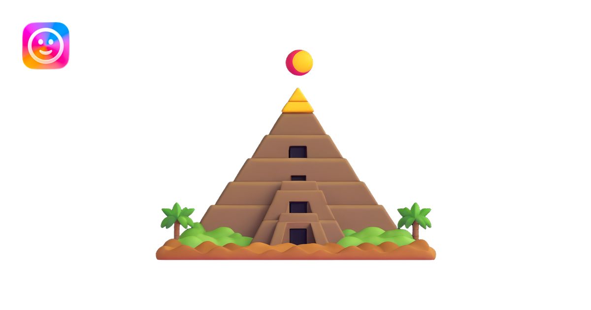 simple and bold Mexican pyramid emoji | AI Emoji Generator