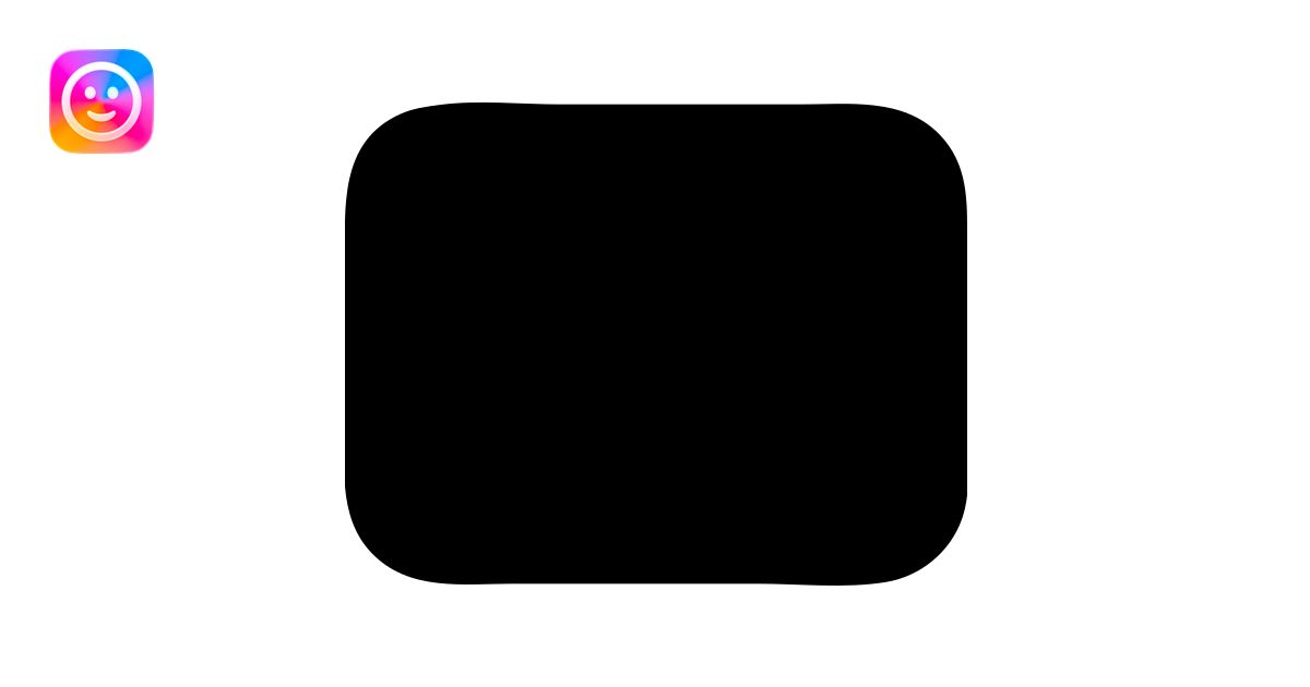 black rectangle with rounded corners, no border emoji | AI Emoji Generator