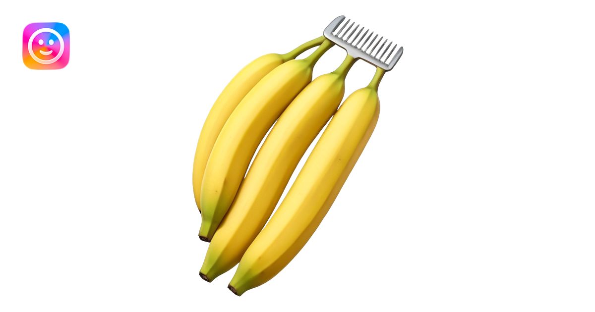 A comb of bananas emoji | AI Emoji Generator