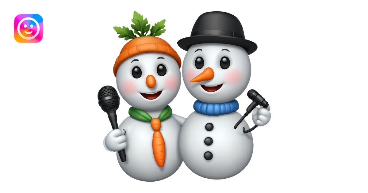 snowmen with microphone emoji | AI Emoji Generator
