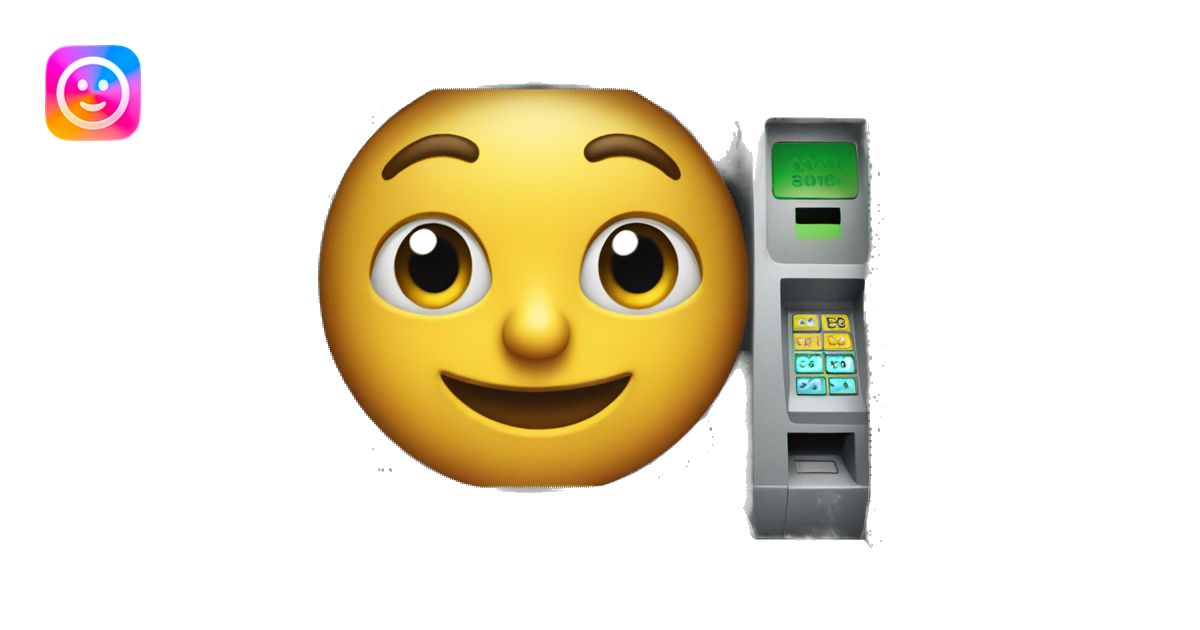 ATM machine + curious face emoji | AI Emoji Generator