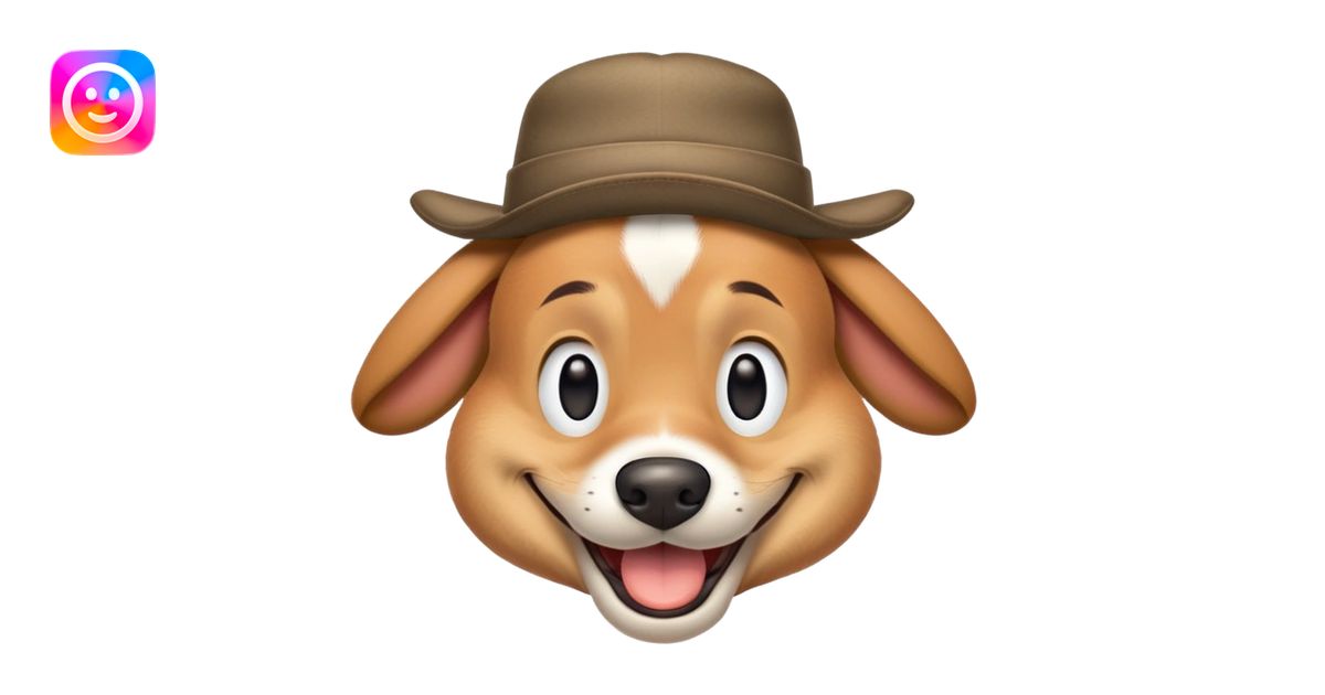 man-dog hybrid resembling Goofy from Disney, winking emoji | AI Emoji ...
