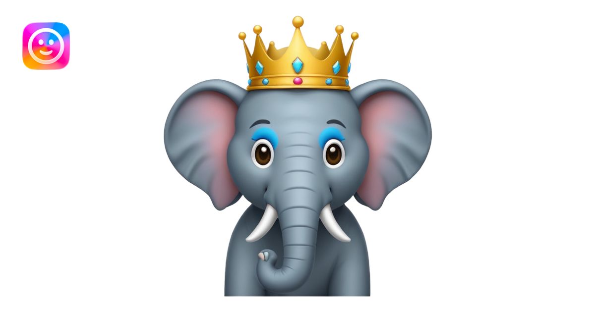 king elephant emoji | AI Emoji Generator