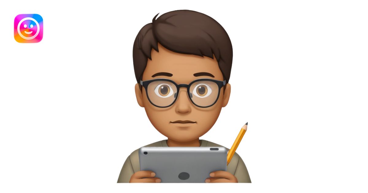 Man drawing on tablet emoji | AI Emoji Generator