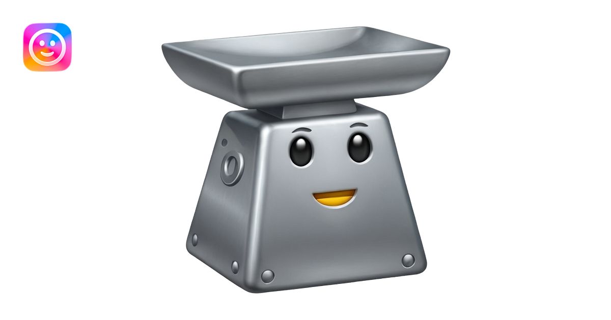 Silver anvil with face emoji | AI Emoji Generator