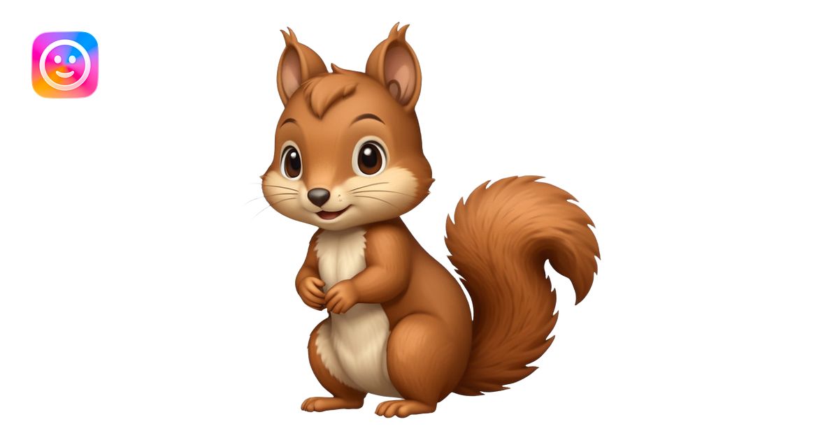 A cute little squirrel, full body. emoji | AI Emoji Generator