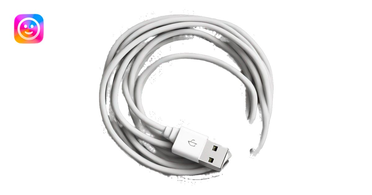 White usb cable emoji | AI Emoji Generator