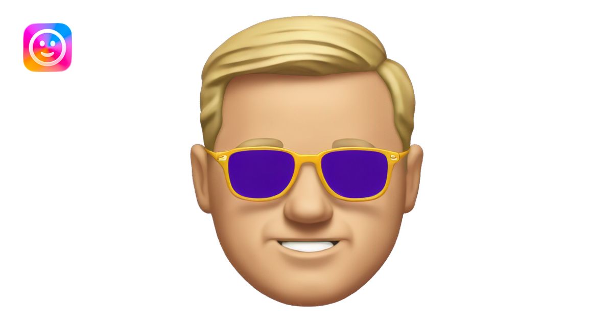 LSU football coach Brian Kelly but with a purple f emoji | AI Emoji ...