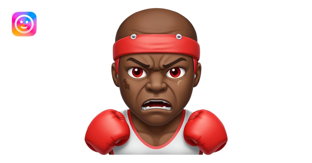 angry boxer emoji | AI Emoji Generator