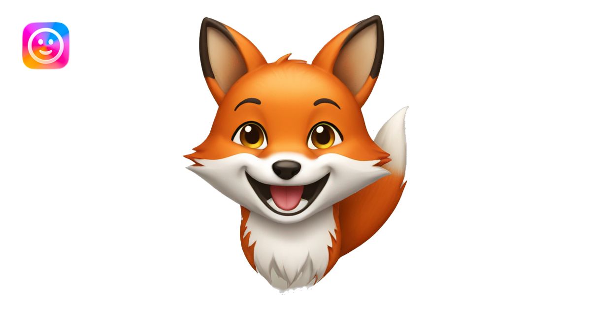 happy fox emoji | AI Emoji Generator