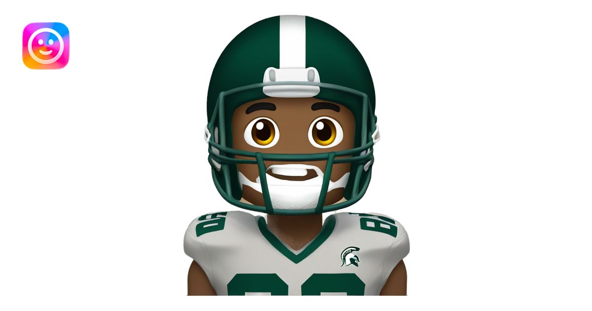 Michigan State University Football player emoji | AI Emoji Generator