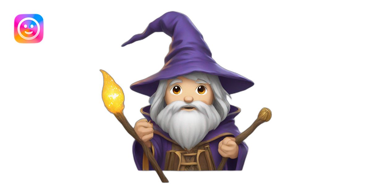 wizard gamer in the style of ghibli emoji | AI Emoji Generator
