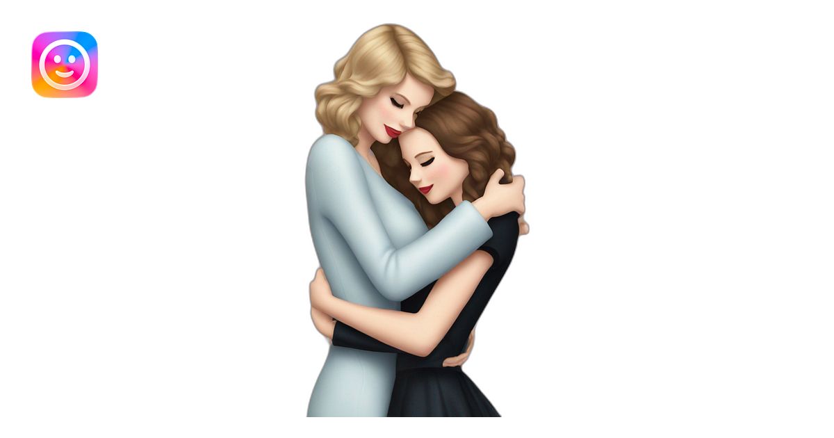 Taylor swift hugging lana delrey emoji | AI Emoji Generator