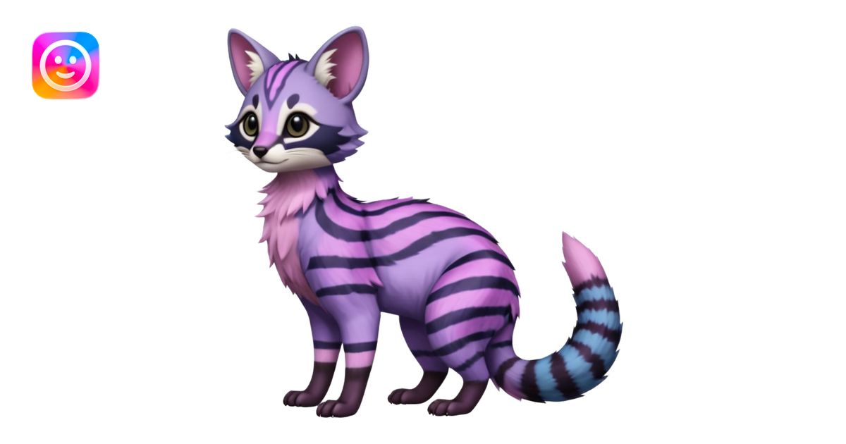 Cute elegant hyper-realistic lifelike furry Indigo, purple, violet ...