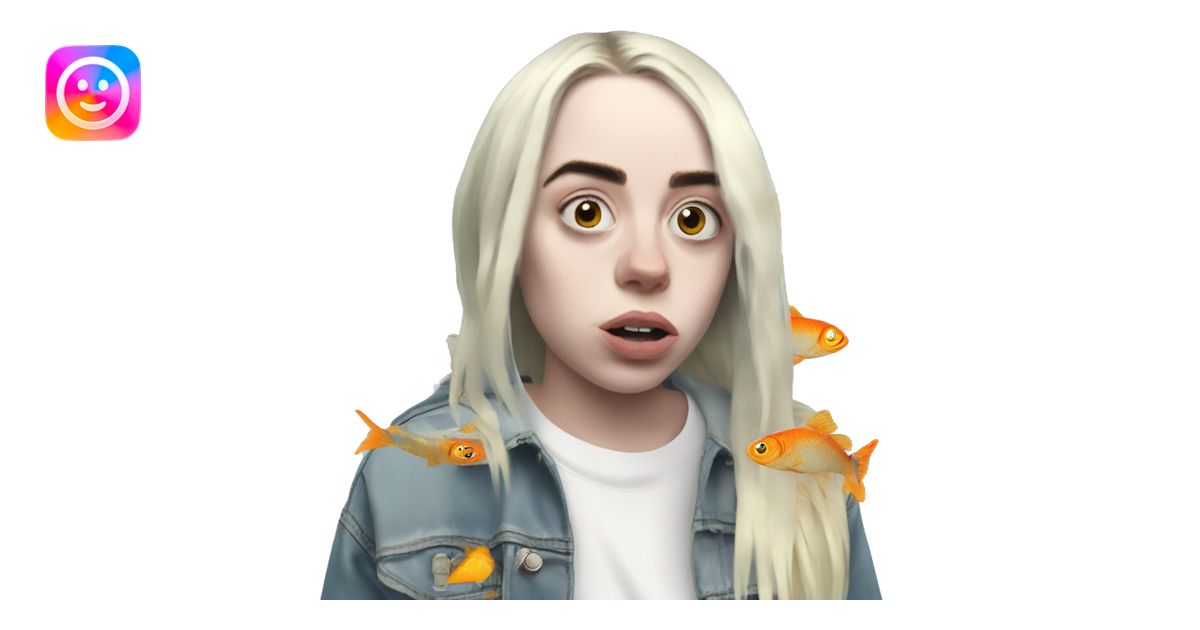 billie eilish whit fish emoji | AI Emoji Generator
