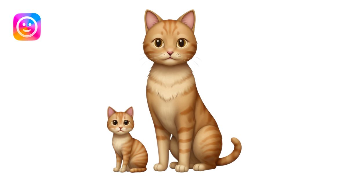 full body of a cat, with the head and face of a human man emoji | AI ...