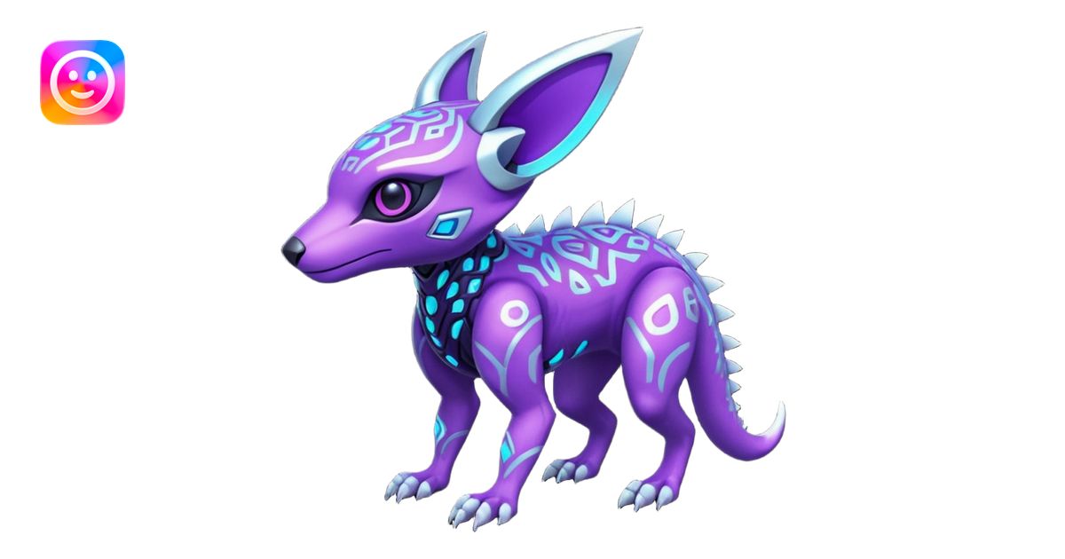 Tropical futuristic lush neon purple Fionbri-Vernid-Trico-Protogen ...