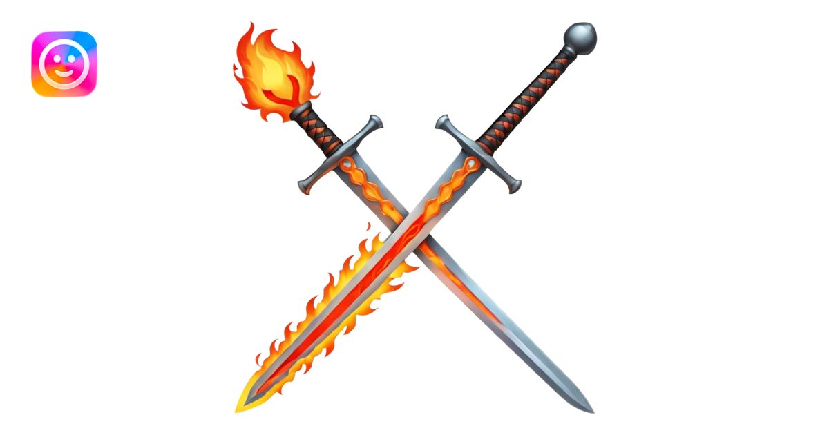 sword on fire crossed emoji | AI Emoji Generator