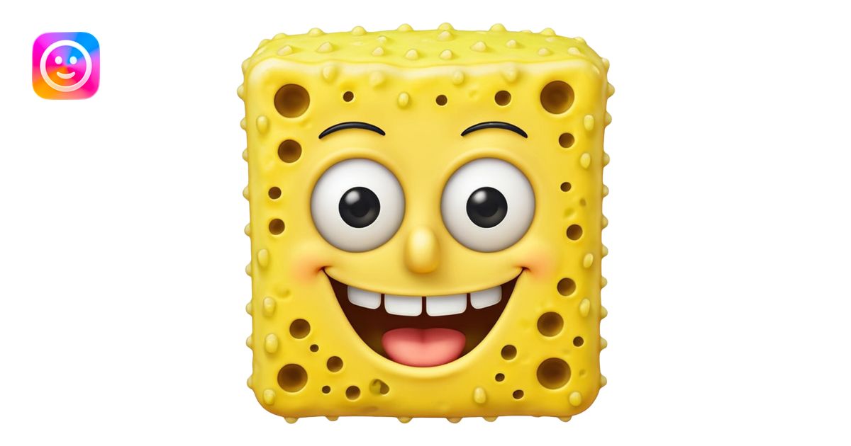 spongebob smiling with teeth emoji | AI Emoji Generator