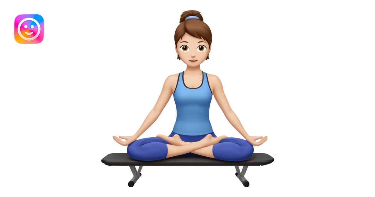 Pilates girl brown hair emoji | AI Emoji Generator