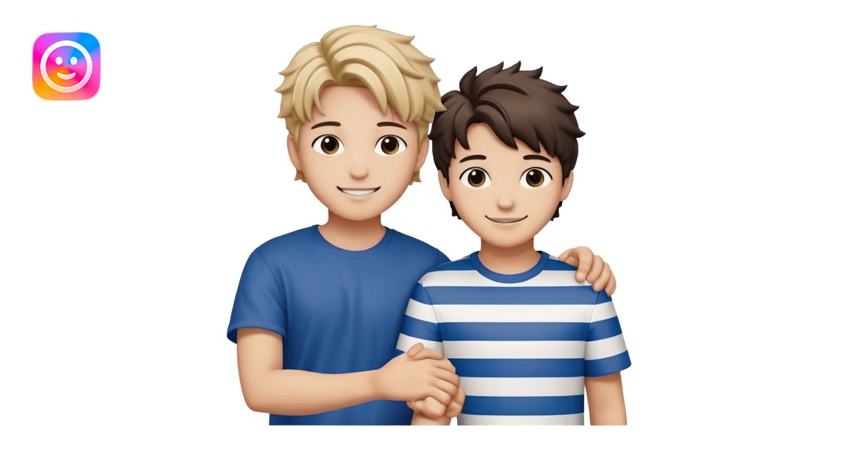 Greek god holding hands with Felix from Stray Kids emoji | AI Emoji ...