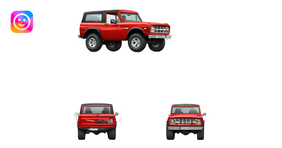 Red ford bronco emoji | AI Emoji Generator