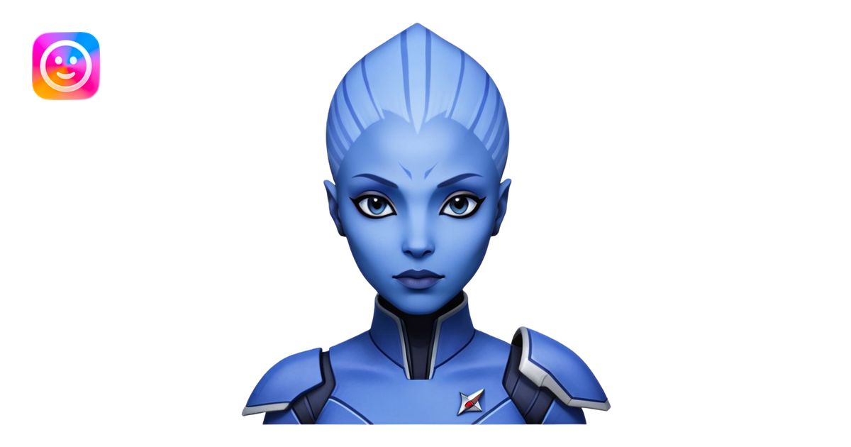 Liara T'Soni from Mass Effect emoji | AI Emoji Generator